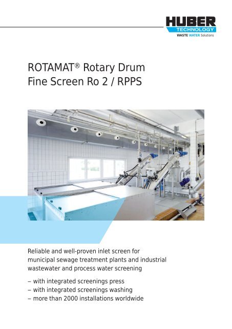 ROTAMATÂ® Rotary Drum Fine Screen Ro 2 / RPPS