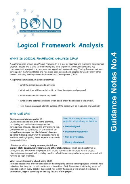 Logical Framework Analysis