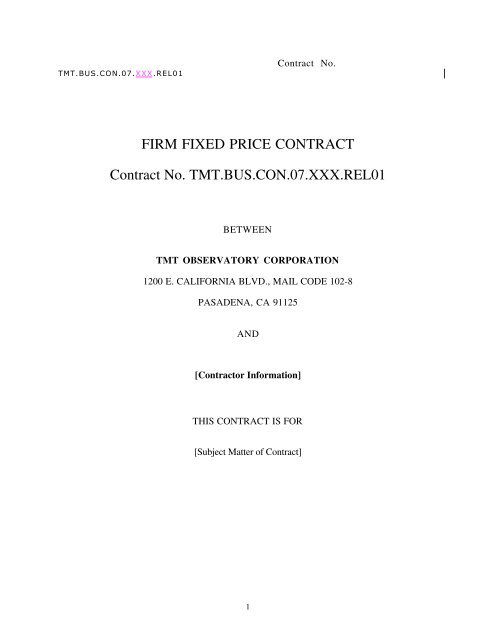 FFP-Contract Template - AcqNotes.com