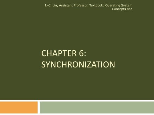 Module 7: Process Synchronization