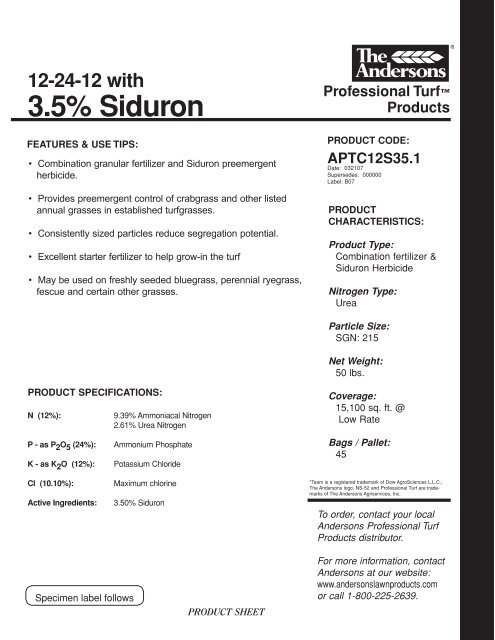 Label - Matrix Turf Solutions, LLC