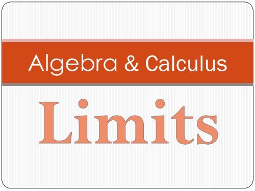 Limits & Continuity - Project Maths