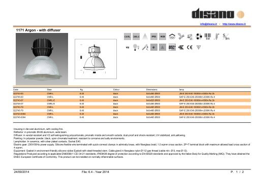 1171 Argon - with diffuser
