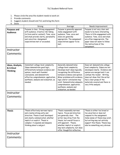 Student Referral Form