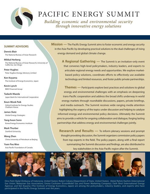 Pacific Energy Summit brochure - Asia Pacific Foundation of Canada