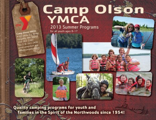 Click for 2013 Program Brochure online! - Camp Olson YMCA