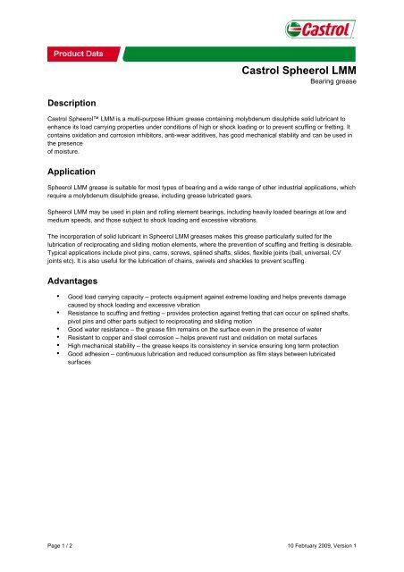 Castrol Spheerol LMM