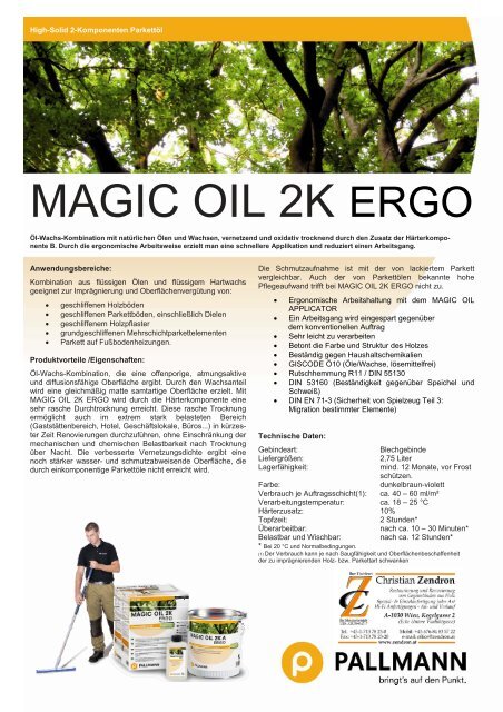Produktdatenblatt Magic Oil 2K Ergo - PALLMANN