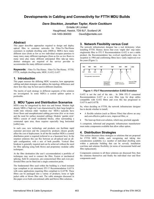 Developments in Cabling and Connectivity for FTTH MDU Builds