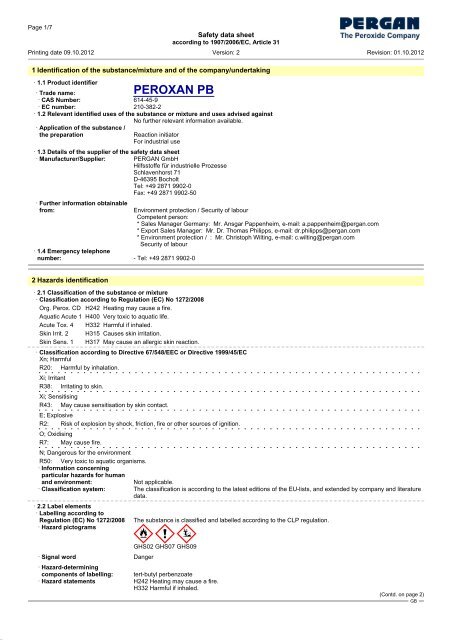 PEROXAN PB - Pergan GmbH