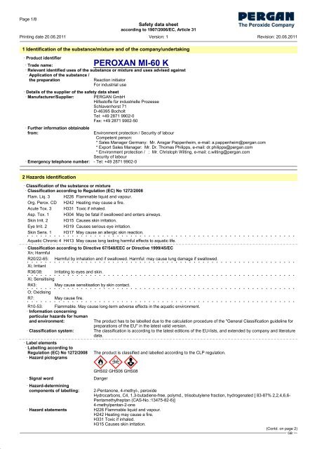PEROXAN MI-60 K - Pergan GmbH
