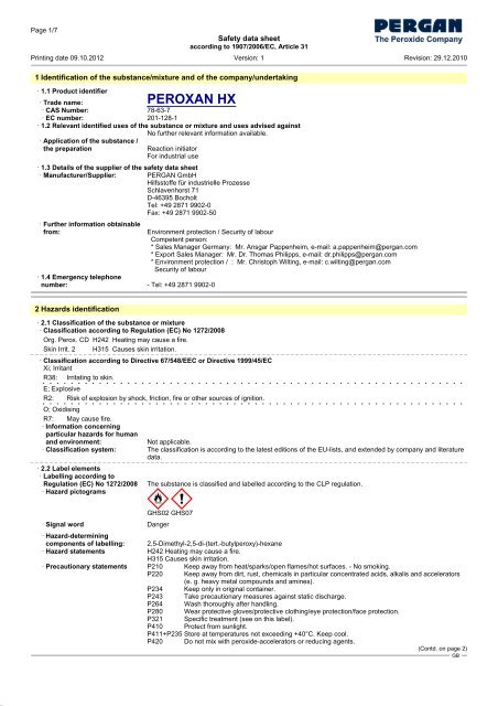 PEROXAN HX - Pergan GmbH