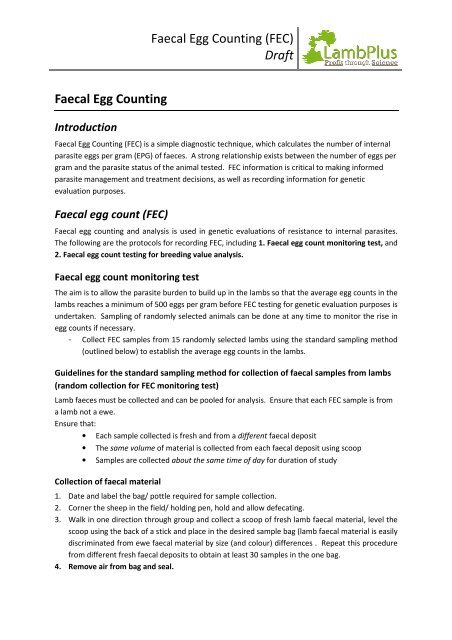 Faecal Egg Counting