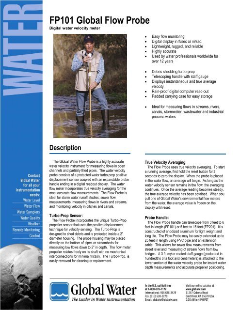 FP101 Global Flow Probe - Equipco