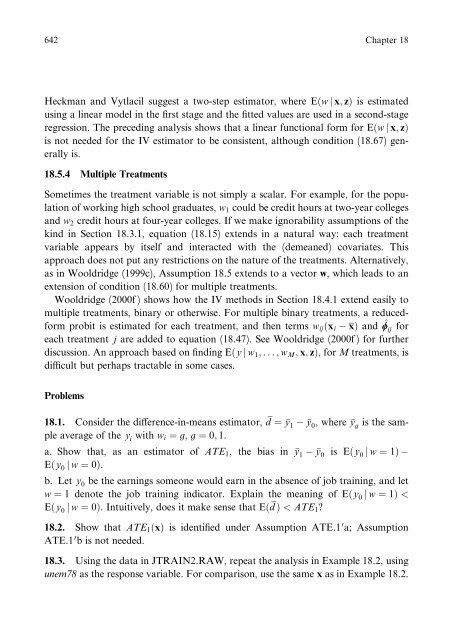 642 Chapter 18 Heckman