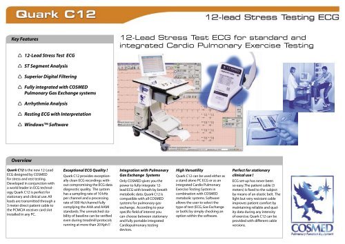 12-Lead Stress Test ECG for standard and integrated Cardio ...