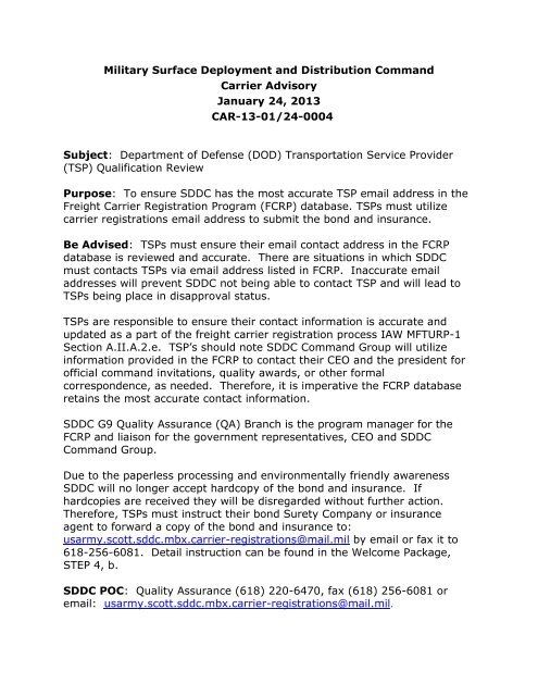 Military Surface Deployment And Distribution Command Sddc