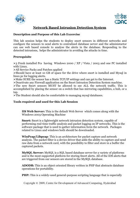 Network Based Intrusion Detection System - Information Security ...