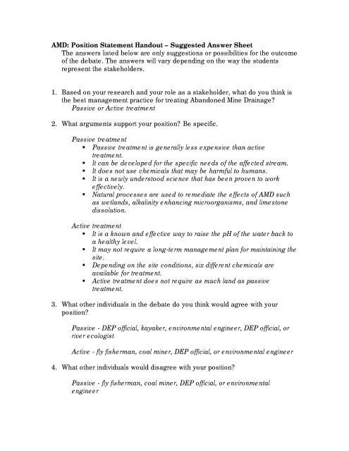 AMD: Position Statement Handout â Suggested Answer Sheet The ...