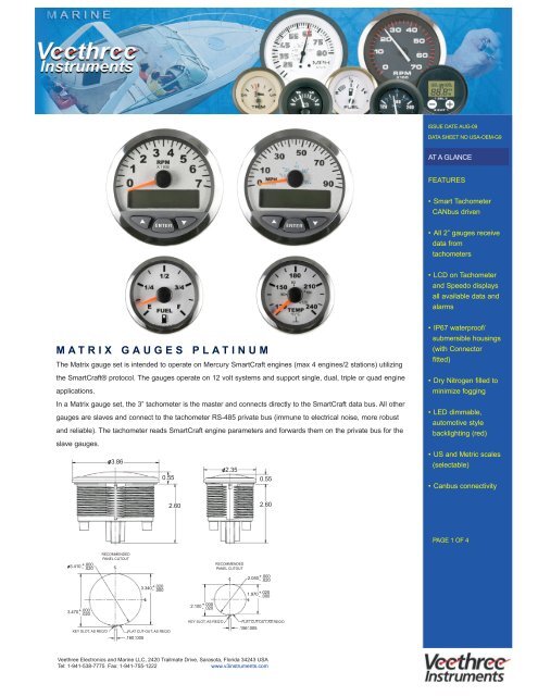 MATRIX GAUGES PLATINUM - Veethree Instruments