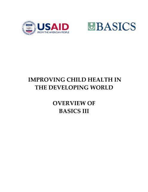 improving child health in the developing world overview of basics iii