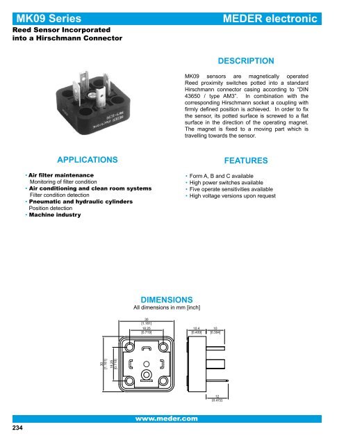 MEDER electronic MK09 Series