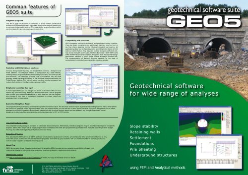 GEO5 Product Information Brochure