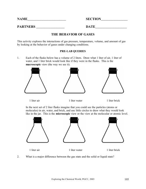 The Behavior of Gases