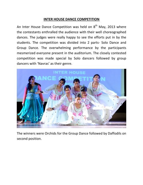 Inter House Dance Competition