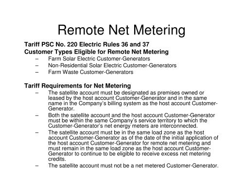 Remote Net Metering - National Grid
