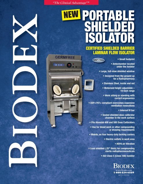 Brochure, Portable Shielded Isolator - Biodex