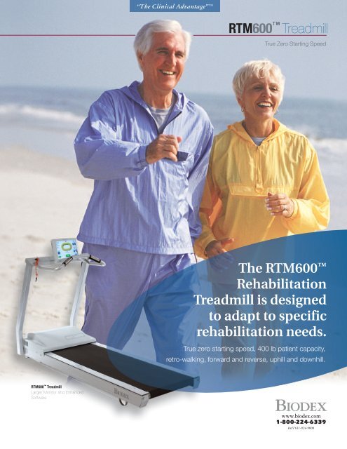 RTM Treadmill BIODEX The RTM600â ¢ Rehabilitation Treadmill is ...