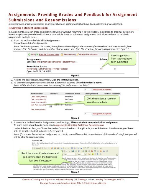 Assignments, Providing Grades and Feedback for Assignment ...