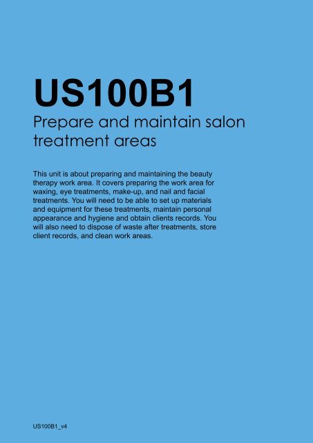 Prepare and maintain salon treatment areas