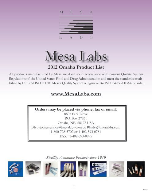 Spore Strips - Mesa Labs