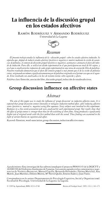 La influencia de la discusion grupal en los ... - IngentaConnect