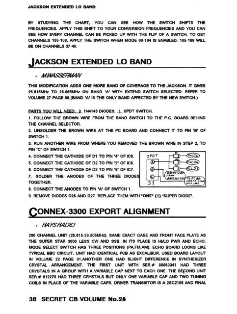 Connex-3300 Export Alignment - CB Tricks