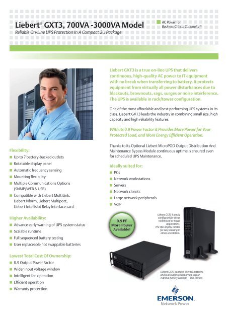 Liebert® GXT3, 700VA -3000VA Model