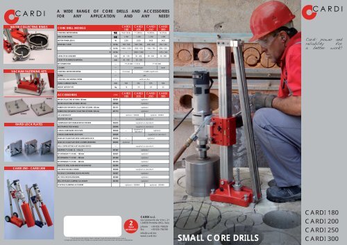 Small core drills - Cardi