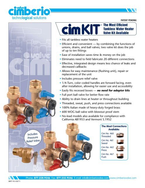 KIT - Cimberio Valve