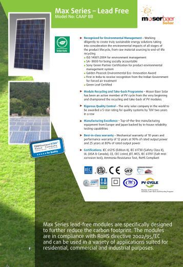 Moser Baer Solar Limited - newjade