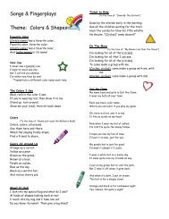 Space Songs & Finger Plays - Preschool