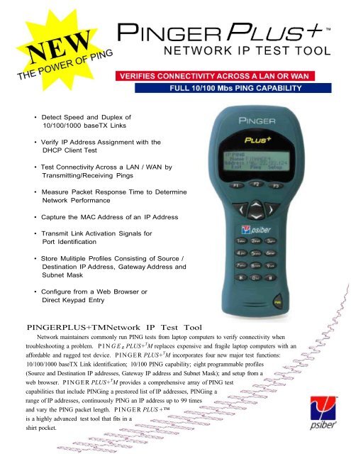 PINGERPLUS+TMNetwork IP Test Tool