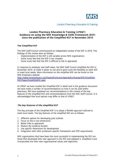 guidance document - LPE&T