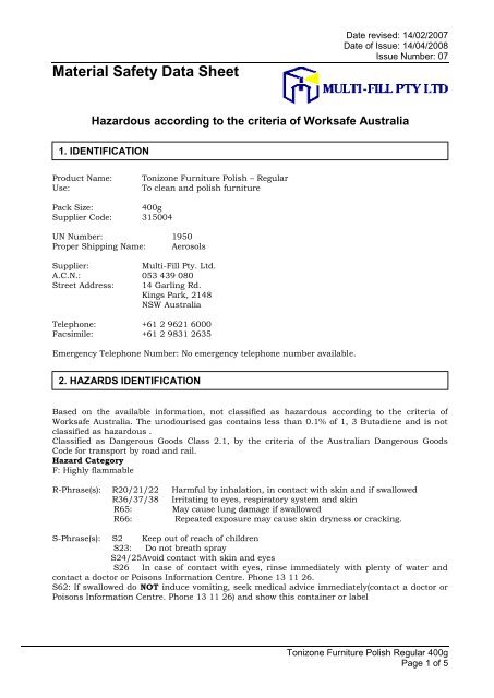 Tonizone - Regular Furniture Polish - msds - Exp Apr 2013.pdf