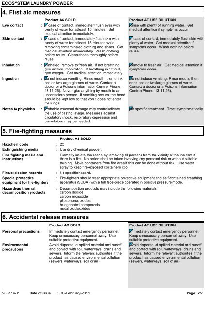 ECOSYSTEM LAUNDRY POWDER