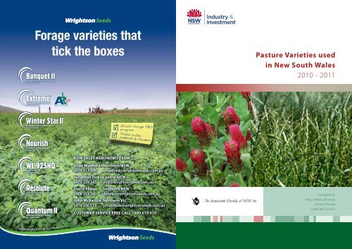 Forage varieties that tick the boxes - Grassland Society of NSW