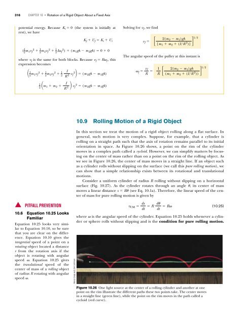 10.9 Rolling Motion of a Rigid Object