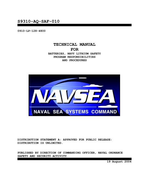 s9310-aq-saf-010 technical manual for - Marine Corps Systems ...
