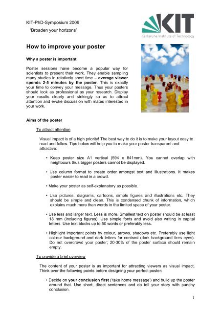 How to improve your poster - KHYS - KIT